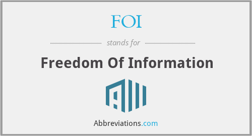 What does FOI stand for?