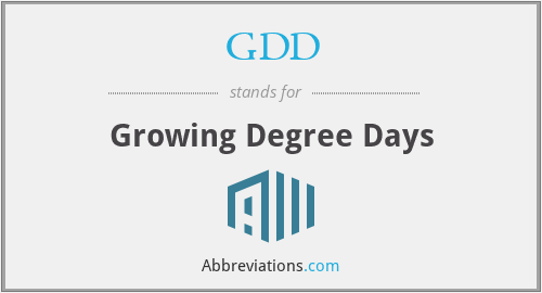 What does GDD stand for?