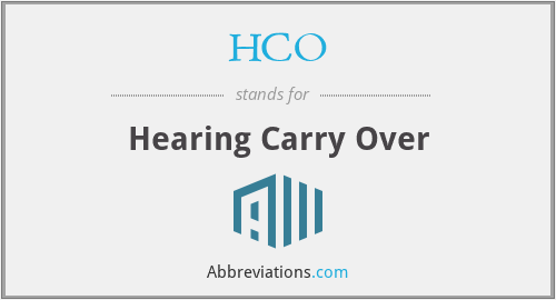 What does HCO stand for?