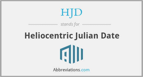 What does HJD stand for?