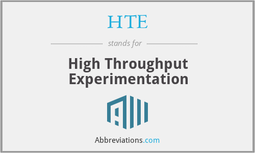 What does HTE stand for?