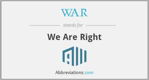 What does WAR stand for?