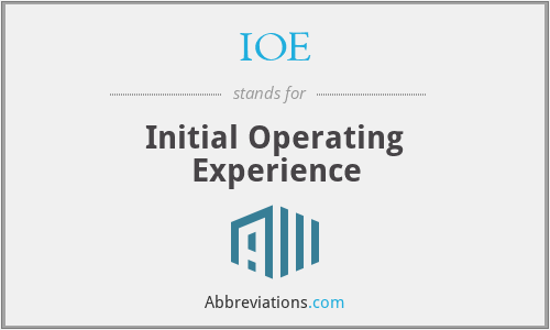 What does IOE stand for?
