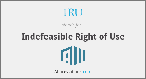 What does IRU stand for?