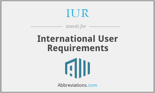 What does IUR stand for?