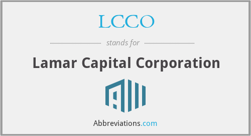 What does LCCO stand for?
