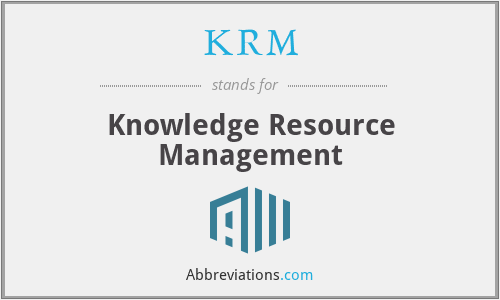 What does KRM stand for?