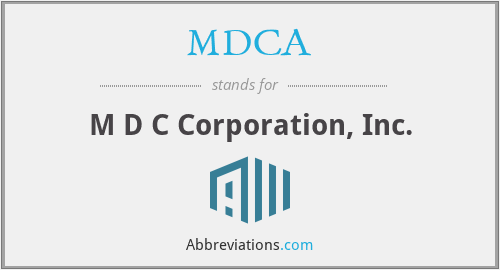 What does MDCA stand for?