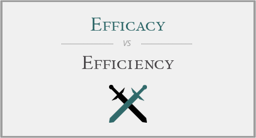 Efficacy vs. Efficiency