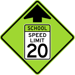 School Speed Zone Symbol