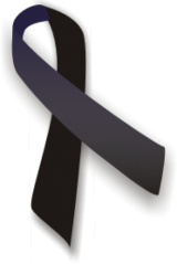 Black awareness ribbon Symbol