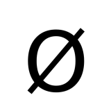 Minuscule Ø Symbol