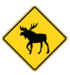 Moose Crossing MUTCDC WC-14 Symbol